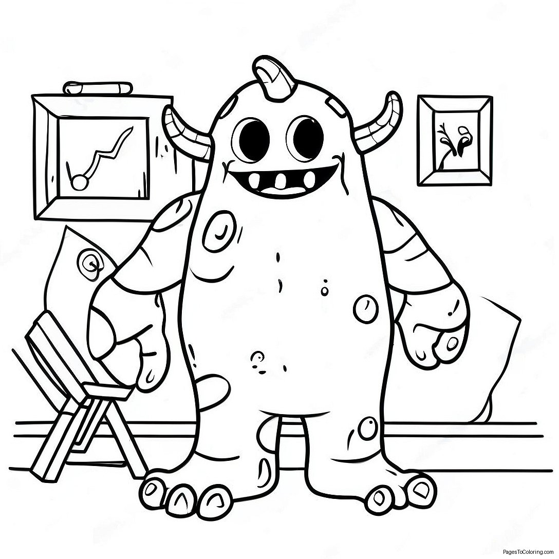 Creepy Backrooms Monster Coloring Page 32263 25995 Creepy Backrooms Monster Coloring Page 32263 25995
